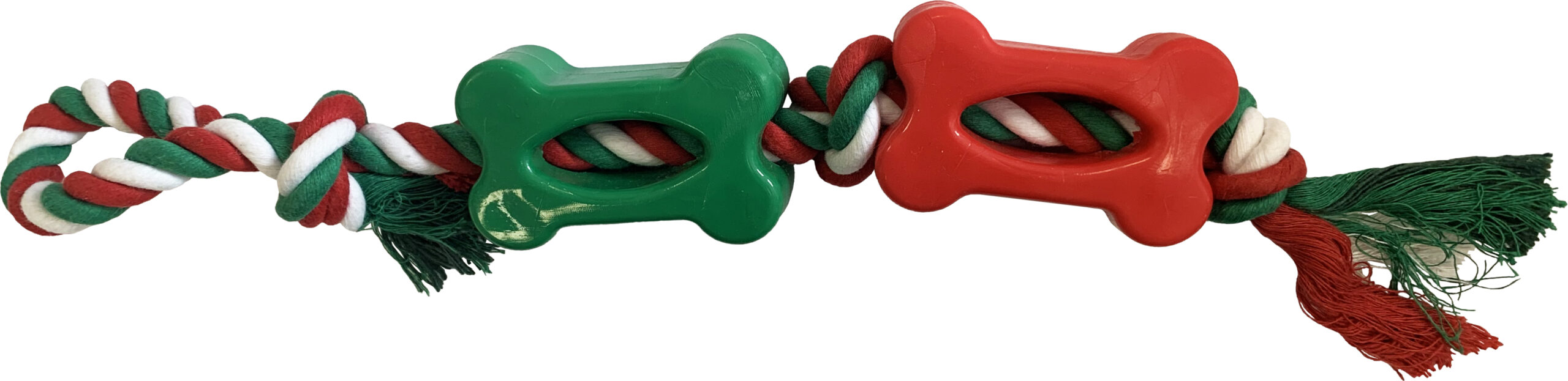 Hem and Boo TPR Bone Shapes on knotted rope | Pet Barn